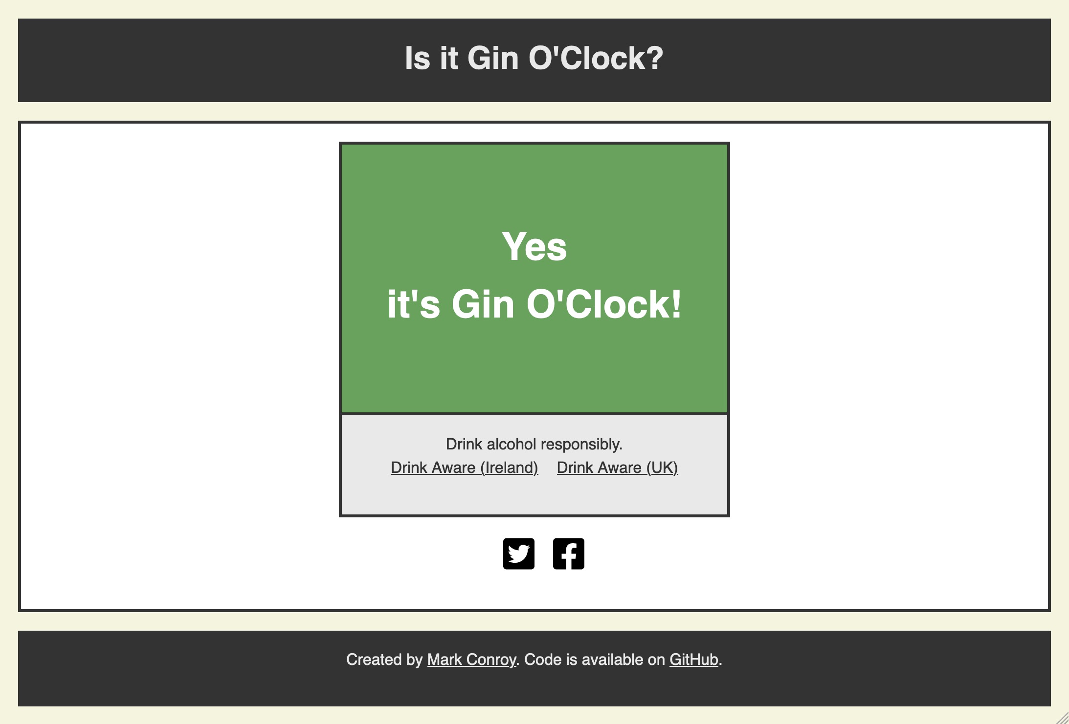 Is it Gin O'Clock?